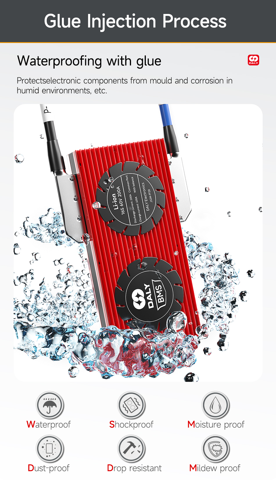 Wholesale Daly Smart BMS 500A with BT touching display For Low Speed ...