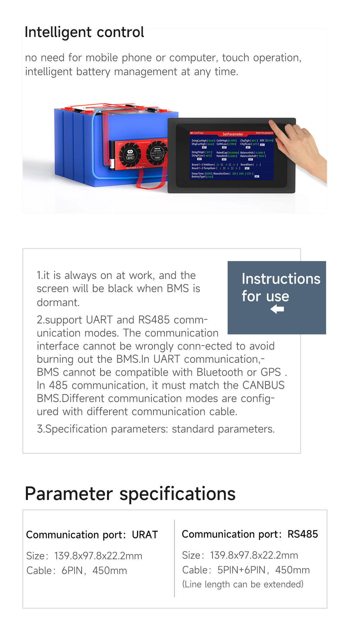 Wholesale Daly Smart BMS Accessories Manufacturer and Supplier | Daly