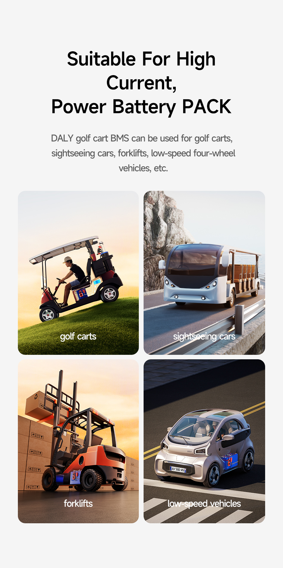 Wholesale Daly Smart Golf Cart BMS 150A-500A 15S-24S High Current BMS ...