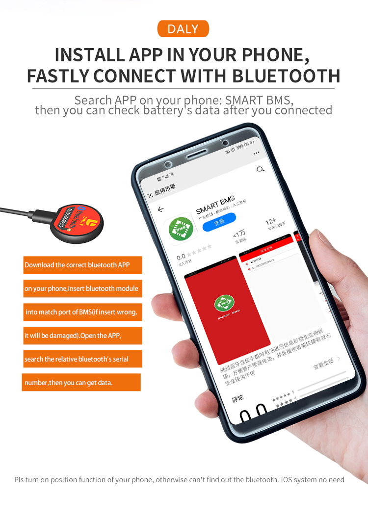 Daly BMS Bluetooth RS485 UART CAN NTC, module Wi-Fi 4S 12V 8S 16S 200A ...