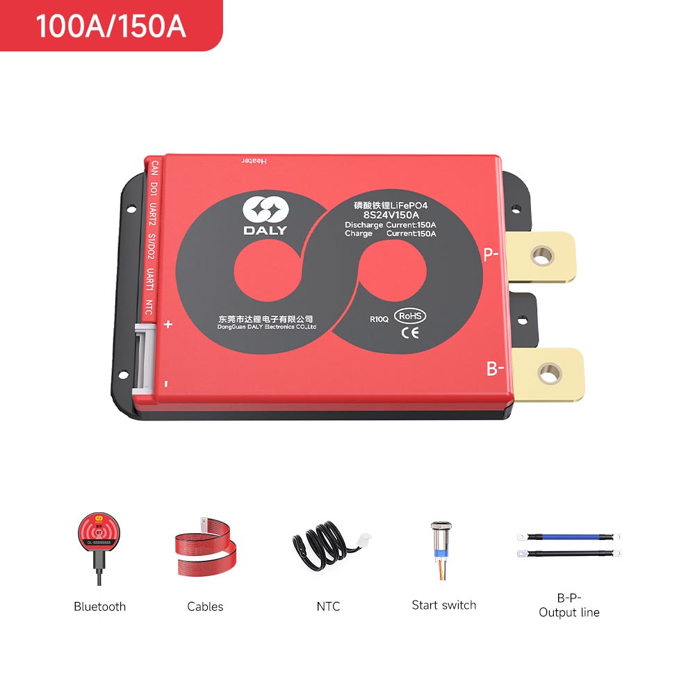 Wholesale R10Q lifepo4 softwares DALY BMS for truck starting 4S 8S 10S 100ah 150a Manufacturer ...